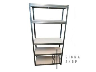 Polica metal i beli medijapan 180x90x60cm 5x250kg