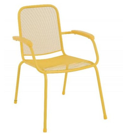 Baštenska metalna stolica – žuta Lopo