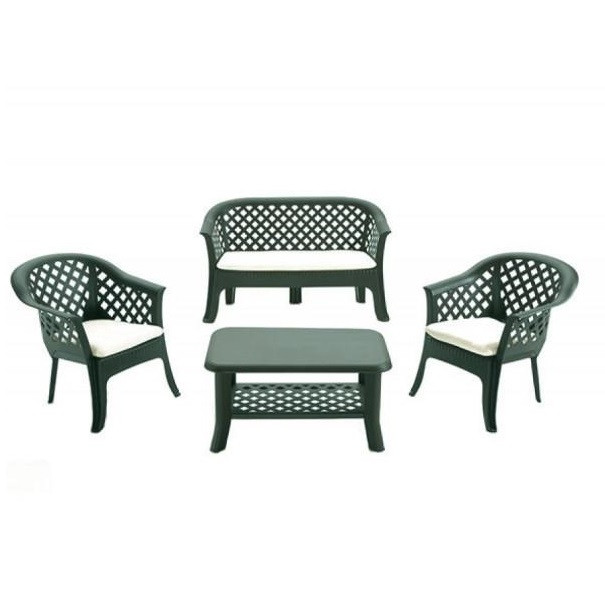 Baštenski set sto 2 stolice dvosed Veranda zeleni