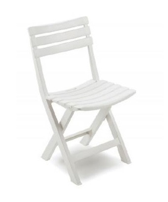 Baštenska stolica plastična mala bela Birki