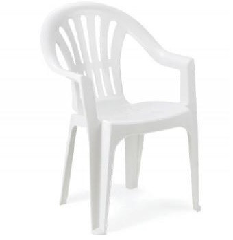 Baštenska stolica plastična bela KONA