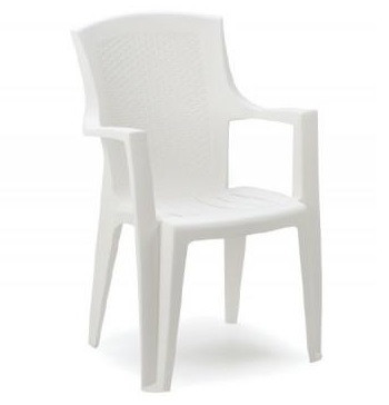Baštenska stolica plastična bela EDEN