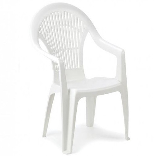 Baštenska stolica plastična bela VEGA