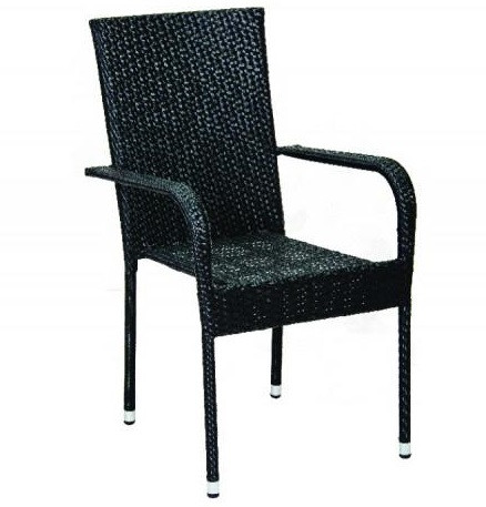 Baštenska stolica od ratana - crna BAY