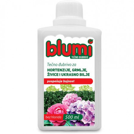 Prihrana za hortenzije, grmlje, živice i ukrasno bilje 500ml Blumi