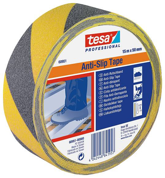 Antiklizna traka za podove - šarena 50mm - 50m TESA