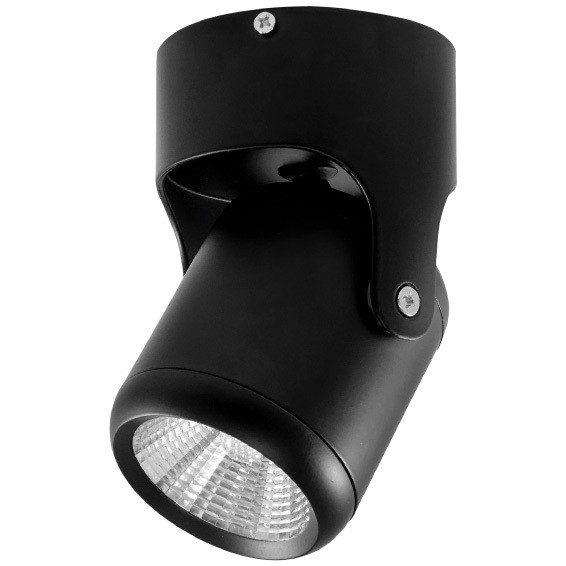 Nagibna LED lampa 7W dnevno svetlo - crna