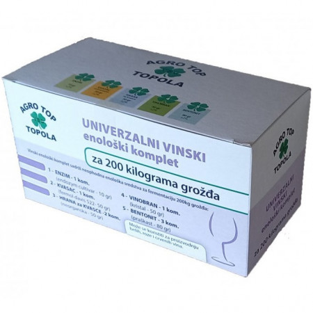 Univerzalni komplet za proizvodnju vina za 200kg voća AGRO TOP