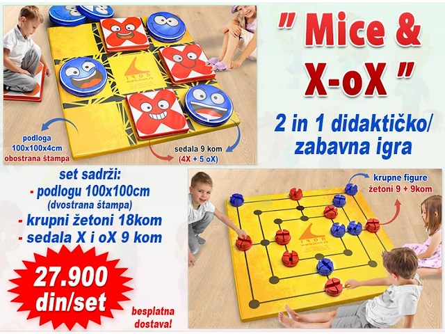 Didaktičke i društvene igre velike /Mice &; X-oX/ 2 in1