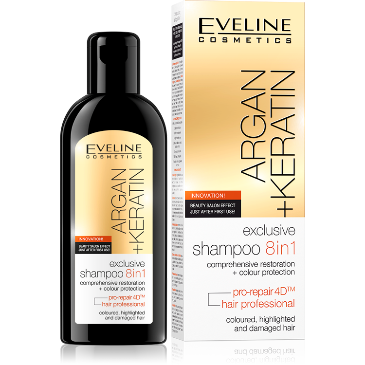 EVELINE - ARGAN+KERATIN ŠAMPON ZA KOSU 8U1 150ML