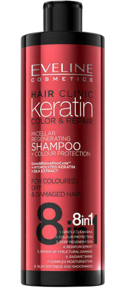 EVELINE - KERATIN COLOR&REPAIR SHAMPOO 8in1 400ml