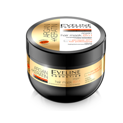 EVELINE - ARGAN+KERATIN MASKA ZA KOSU 8U1 300ML