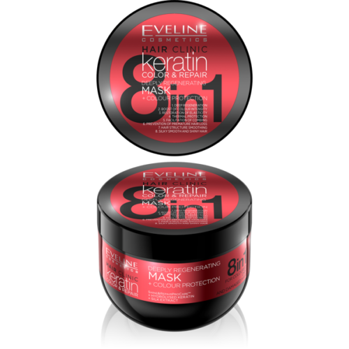 EVELINE - KERATIN COLOR & REPAIR MASK 8in1 500ml