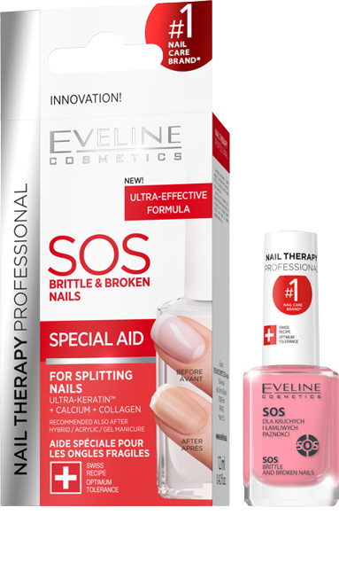 EVELINE - NAIL THERAPY SOS Brittle&Broken nails 12ml -NEW