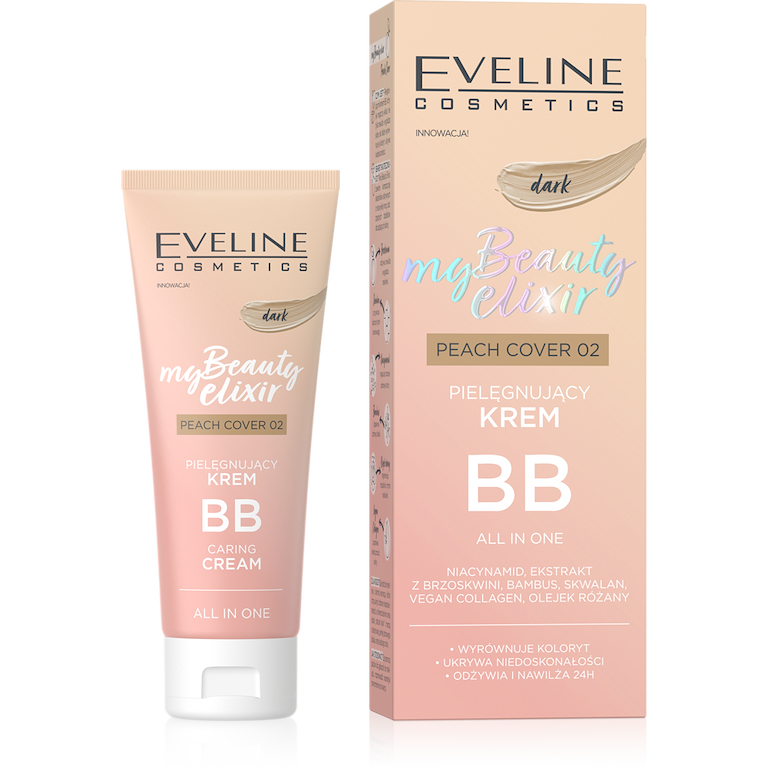 EVELINE - MY BEAUTY ELIXIR 30ml - BB DARK PEACH COVER 02