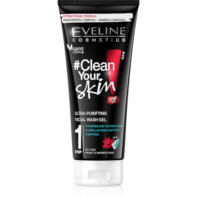 EVELINE - CLEAN YOUR SKIN GEL ZA ČIŠĆENJE LICA 200ML