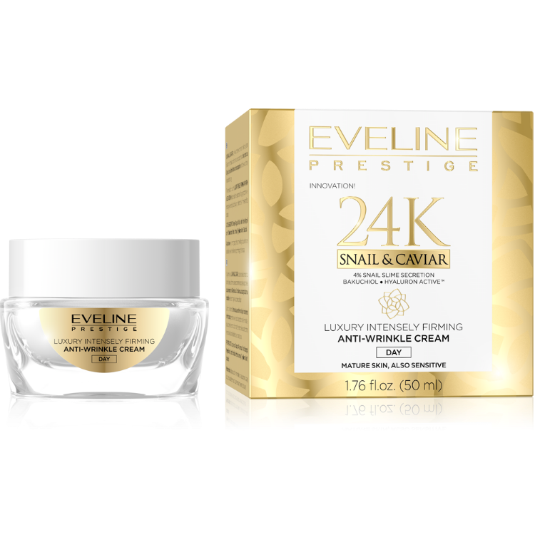 EVELINE - 24K SNAIL&CAVIAR LUKSUZNA KREMA PROTIV BORA ZA ZATEZANJE KOŽE 50ML - BANER