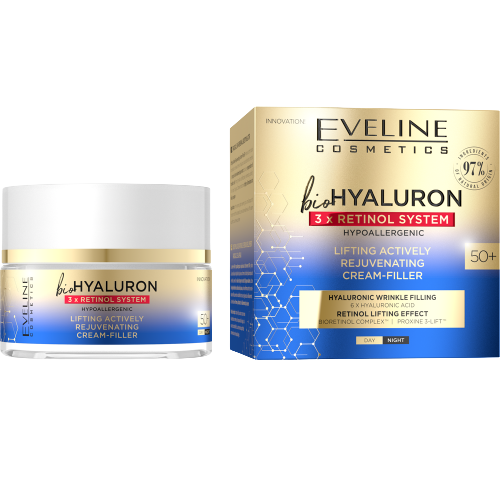 EVELINE - BIOHYALURON 3XRETINOL SYSTEM LIFTING REJUVENATING CREAM 50+ 50ml