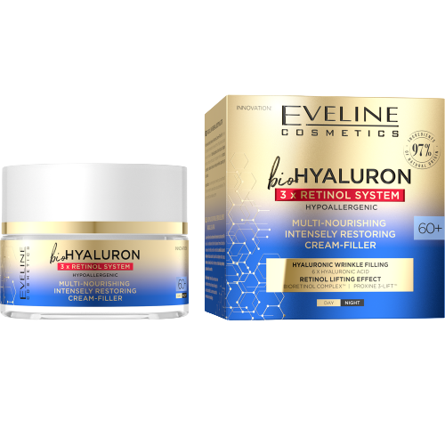 EVELINE - BIOHYALURON 3XRETINOL SYSTEM MULTI-NOURISHING CREAM 60+ 50ml