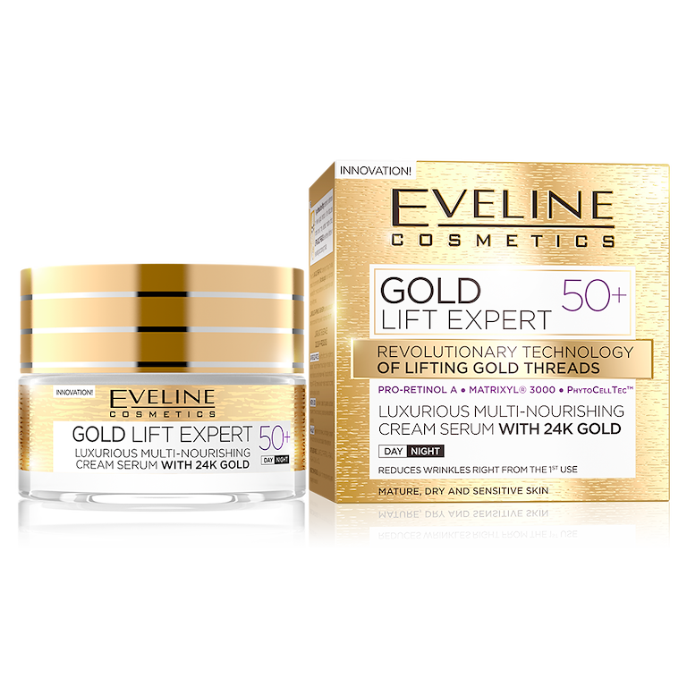 EVELINE - GOLD LIFT EXPERT LUKSUZNA HRANLJIVA KREMA 50+ 50ML