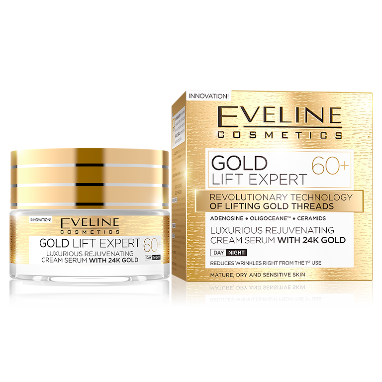 EVELINE - GOLD LIFT EXPERT LUKSUZNA KREMA ZA PODMLAĐIVANJE KOŽE 60+ 50ML