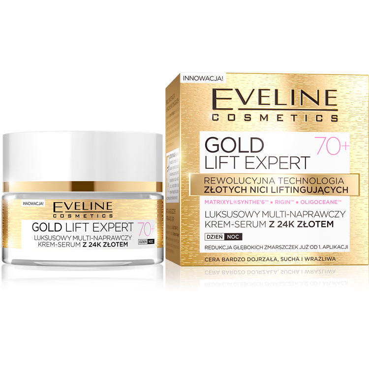 EVELINE - GOLD LIFT EXPERT LUKSUZNA KREMA/SERUM SA 24K ZLATOM 70+ 50 ML