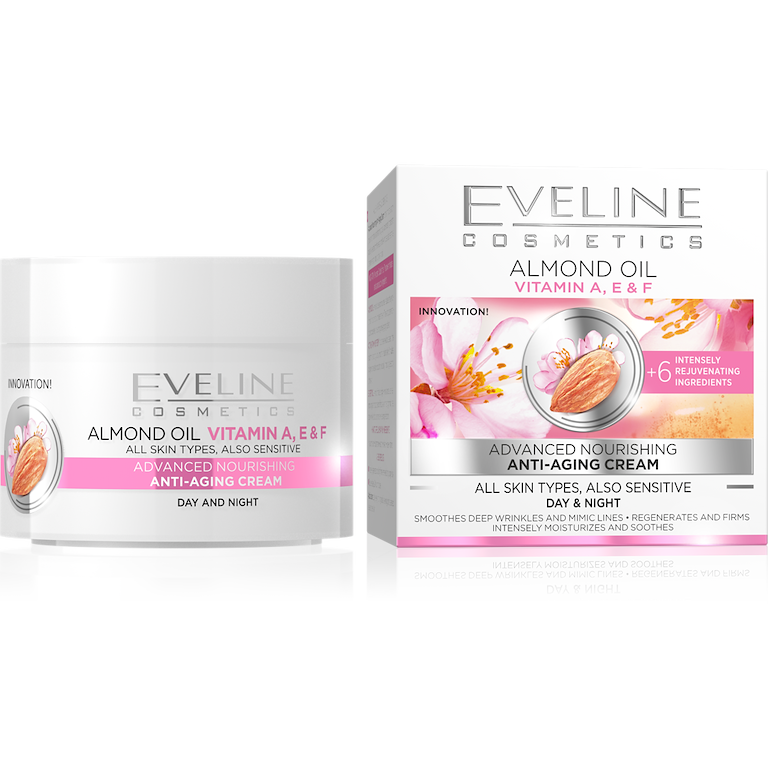 EVELINE - NATURE LINE +6 HIDRATANTNA ANTI-AGE KREMA SA BADEMOVIM ULJEM 50ML