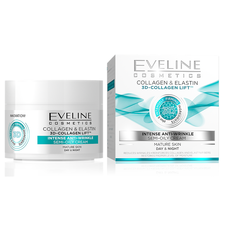 EVELINE - NATURE LINE +6 INTENZIVNA KREMA PROTIV BORA KOLAGEN I ELASTIN 50ML