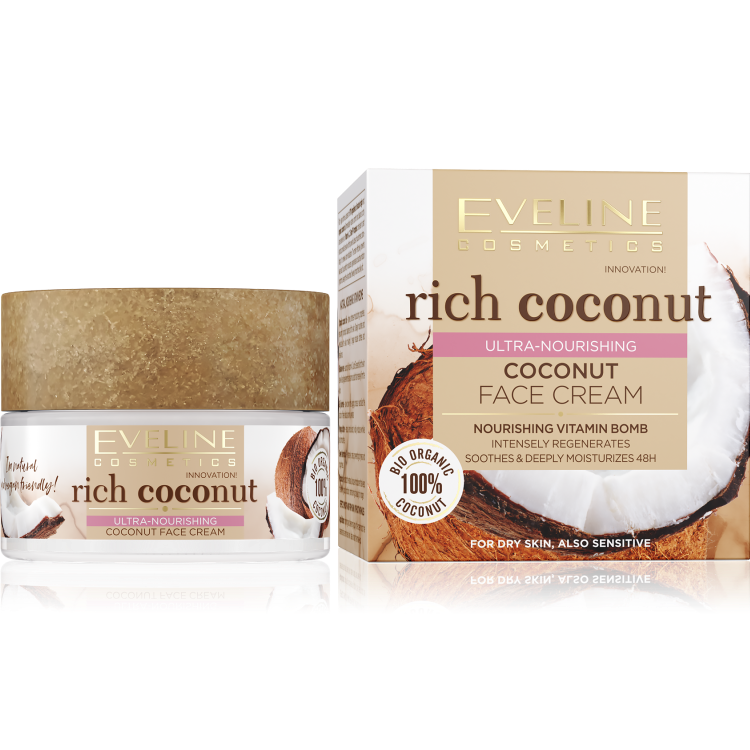 EVELINE - RICH COCONUT IZUZETNO HRANLJIVA KREMA ZA LICE SA KOKOSOM 50ML