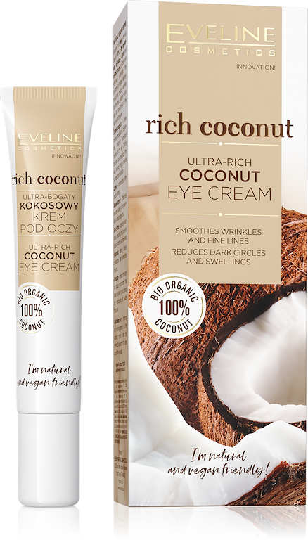 EVELINE - RICH COCONUT IZUZETNO BOGATA KREMA ZA PODRUČJE OKO OCIJU SA KOKOSOM 20ML