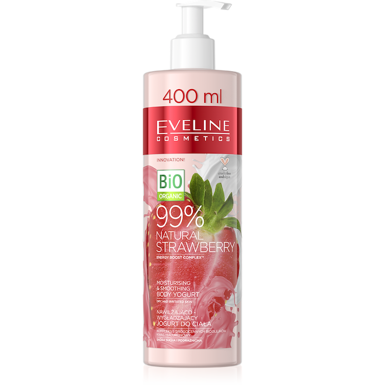 EVELINE - 99% NATURAL STRAWBERRY BODY YOGURT 400ml