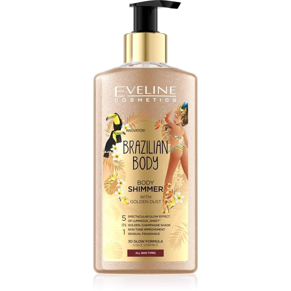 EVELINE - BRAZILIAN BODY - SHIMMER WITH GOLDEN DUST 150ml