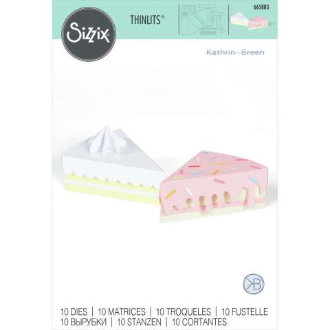 SIZZIX THINLITS SEKAČ-SET SE SASTOJI OD 10 DELOVA Cake slice
