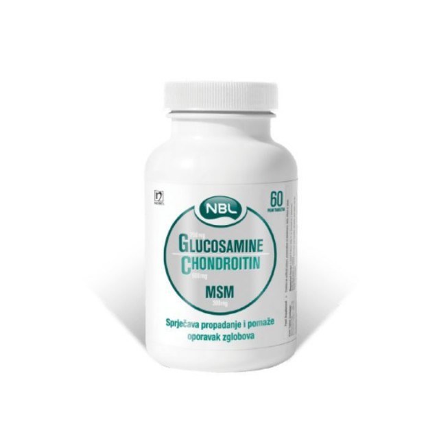 NBL GLUCOSAMINE CHONDROITIN MSM tablete, 60kom