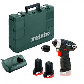 Akumulatorska bušilica - odvrtač Metabo PowerMaxx BS Basic 12V 2x2.0Ah u velikom koferu (600080500)