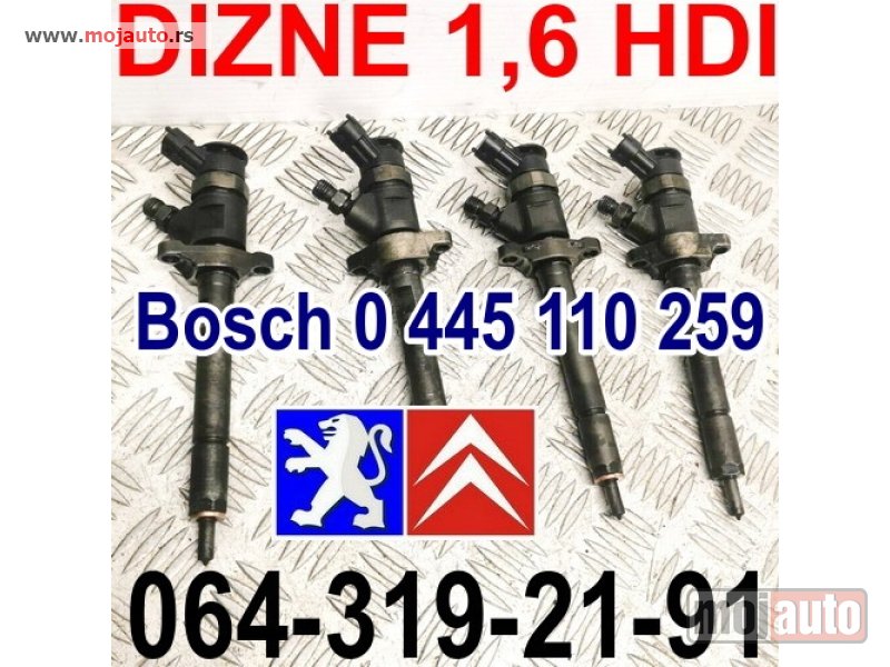 Pežo DIZNE 1,6 HDI 80kw Bosch 0 445 110 259 Peugeot Citroen