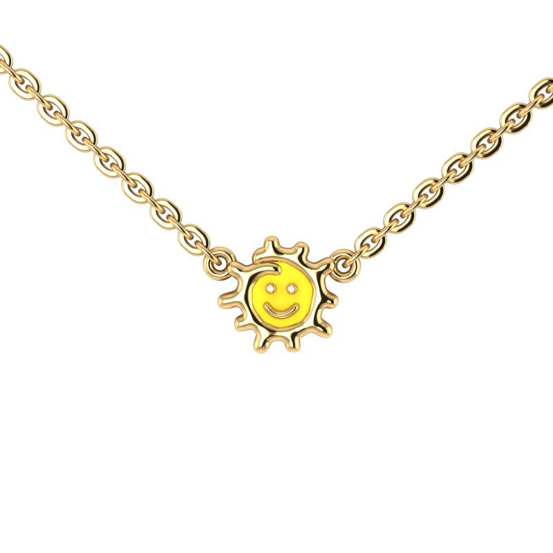 Zlatna ogrlica sa žutom vivom Elida