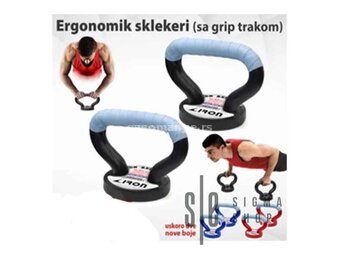 Ergonomik sklekeri (par) sa grip trakom na rukohvatu