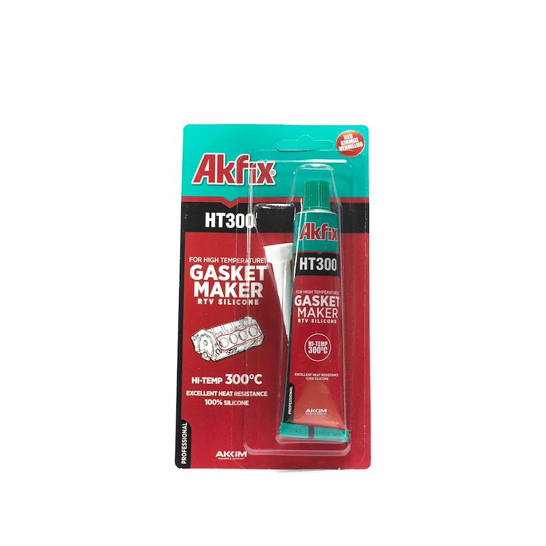 AKFIX Silikon za visoke temperature 50ml crveni