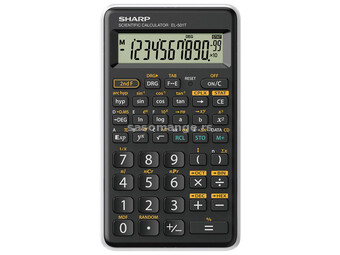 Kalkulator tehnički 10+2mesta 146 funkcija Sharp EL-501T-WH crno beli