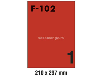 Etikete ILK 210x297mm pk100L Fornax F-100 crvene