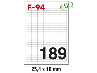 Etikete ILK 25,4x10mm odlepljive pk100L Fornax F-94
