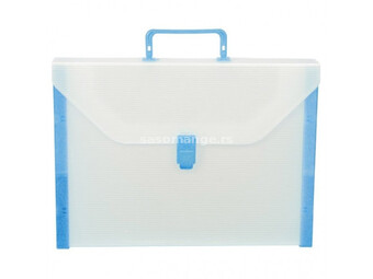 Torba-kofer pp-tvrdi 380x280x80mm 1kopča Fluo Dispaco belo-plava