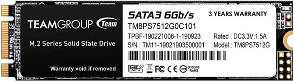 TeamGroup M.2 2280 512GB MS30 NGFF SSD SATA3 530/430MB/s TM8PS7512G0C101