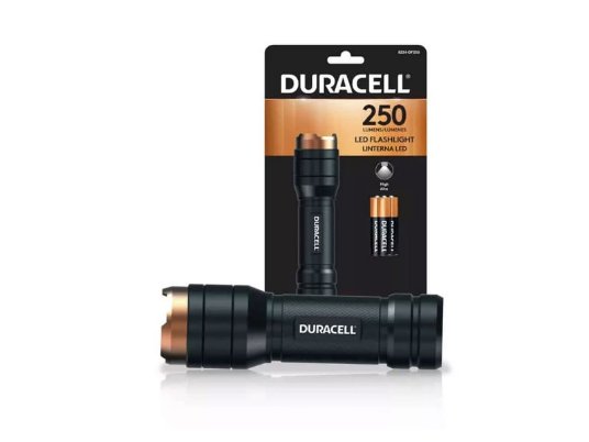 Duracell LED lampa Aluminium DF250SA +3AAA IPX4 (250 lumena)