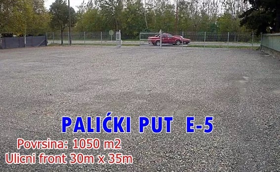 Gradjevinski plac,glavni put E-5 Subotica-Palic,1050m2