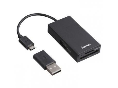 HAMA USB 2.0 OTG Hub/Citac Kartica Za Telefon/Tablet/PC