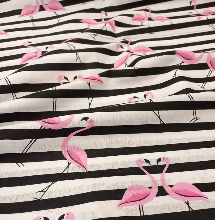 Flamingo na crno bele pruge