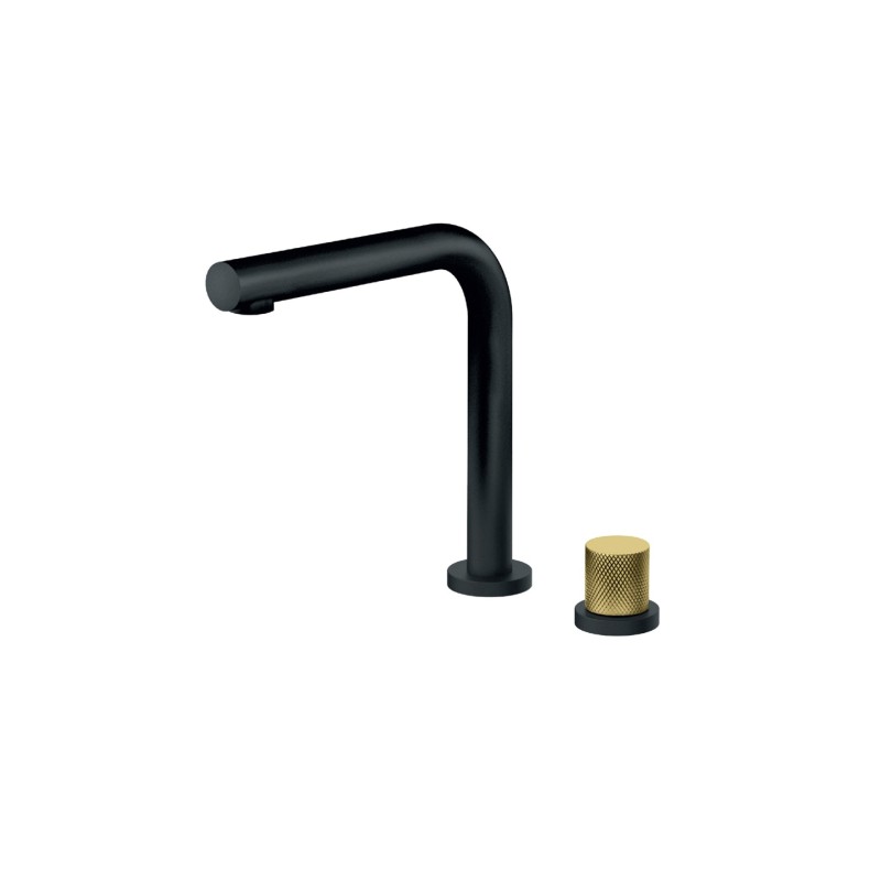 Baterija za lavabo jednoručna visoka Rosan Black & Gold 230409BG