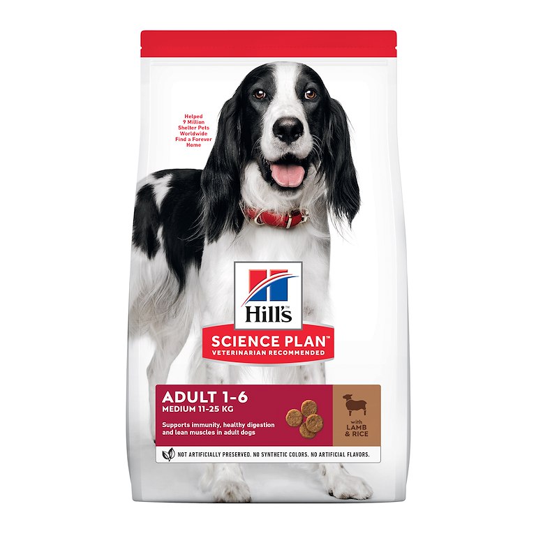 Hills Dog Adult Medium Jagnjetina&Pirinač 14kg